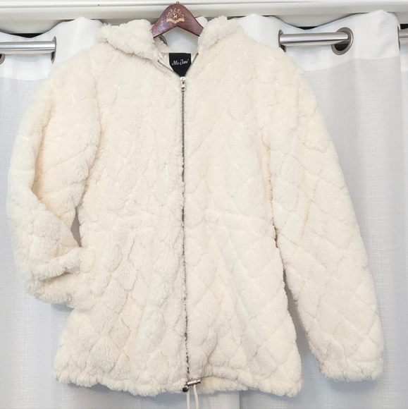 Me Jane | Jackets & Coats | Me Jane Faux Fur Hooded Jacket Adjust Waist ...